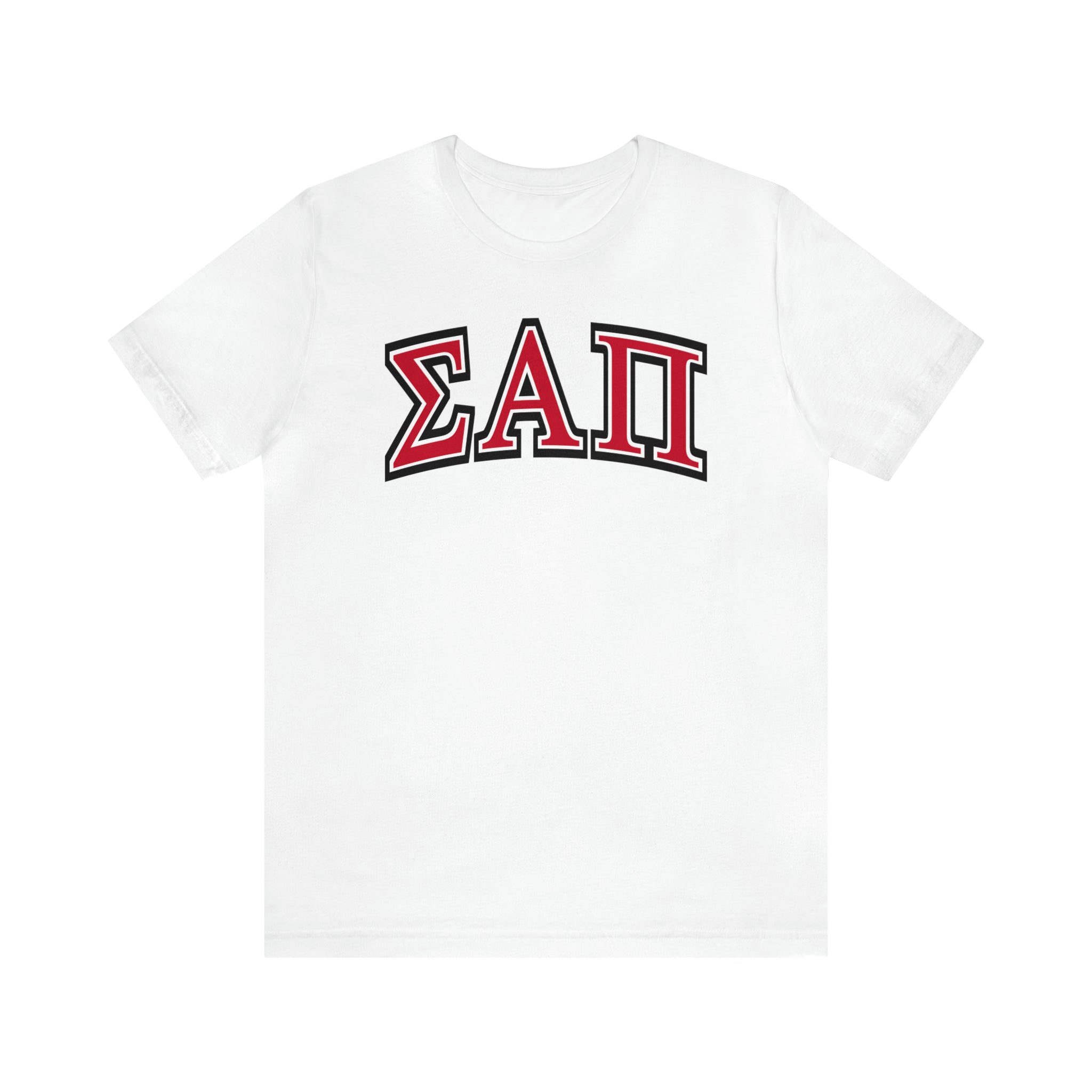 SIGMA ALPHA PI TEE - RED ON WHITE – NSLS Shop